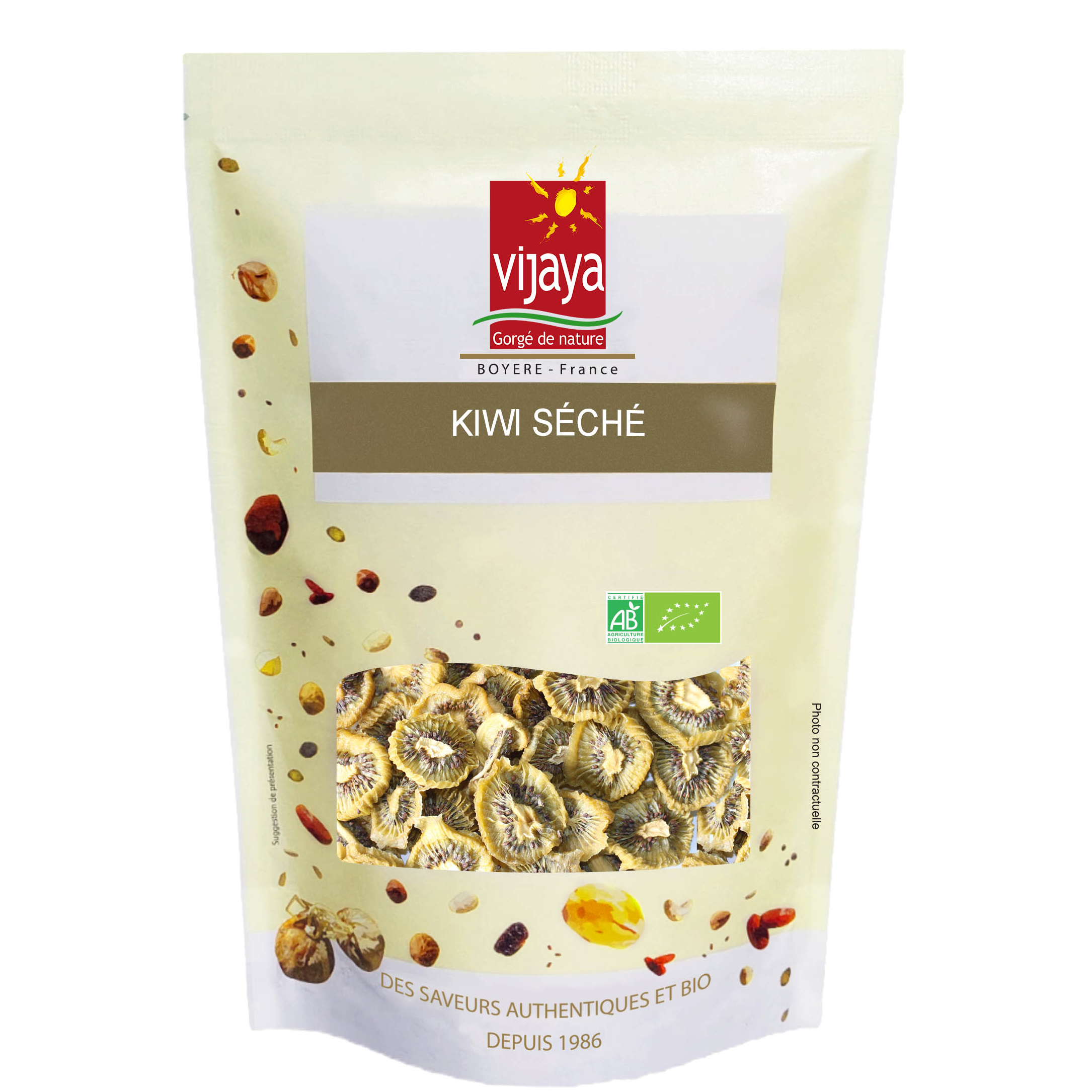 Kiwi Séché Bio VIJAYA (Collation et Ingrédient Polyvalent - Fruit sec ...